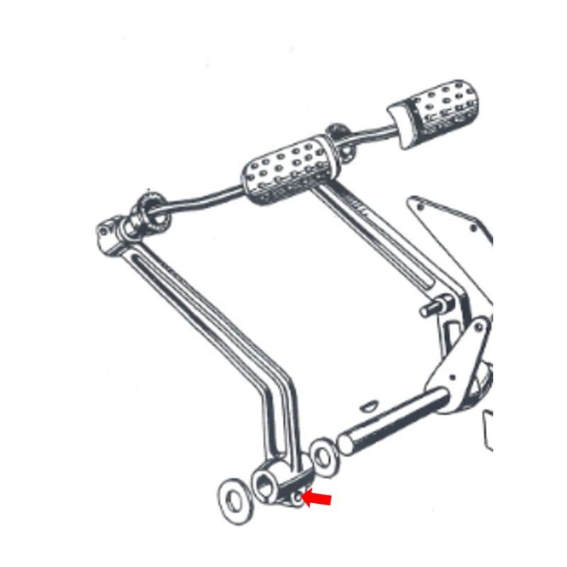 Clutch Pedal Lever to Shaft Bolt - Ford GPW, Willys MB Slat & MB